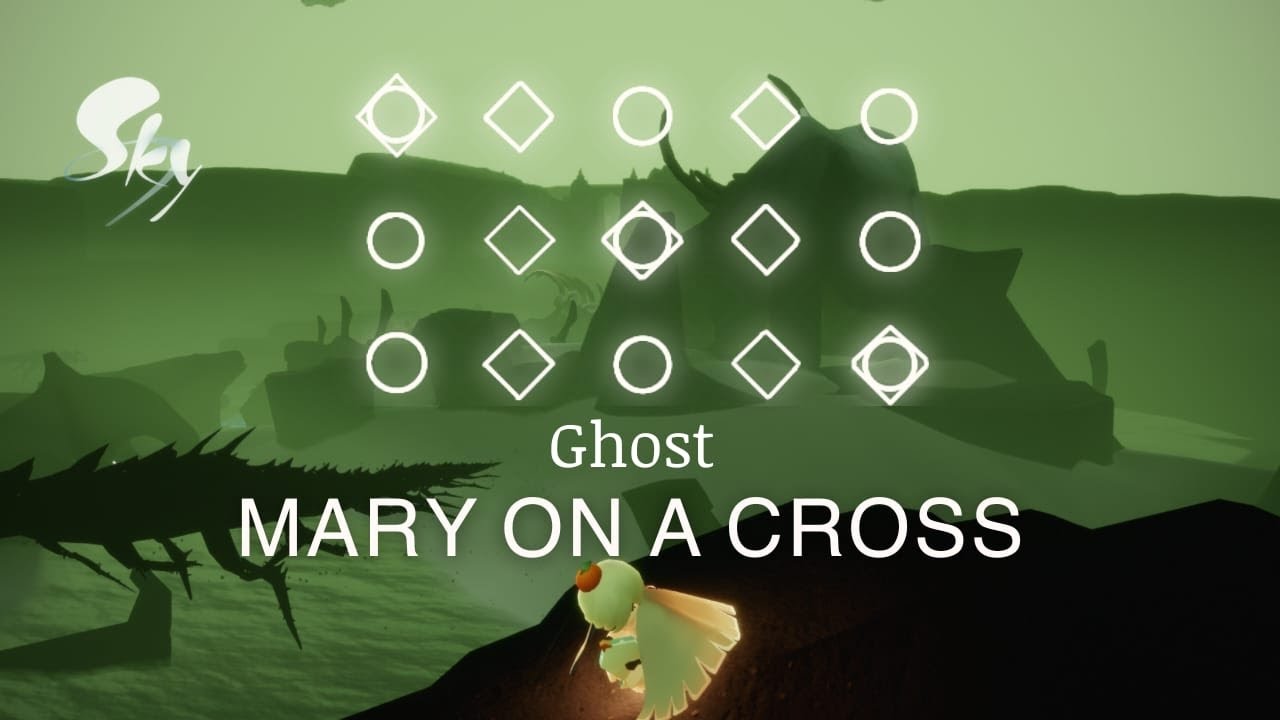 Mary On A Cross - Ghost : sky kalimba music sheet [ sky : children of ...