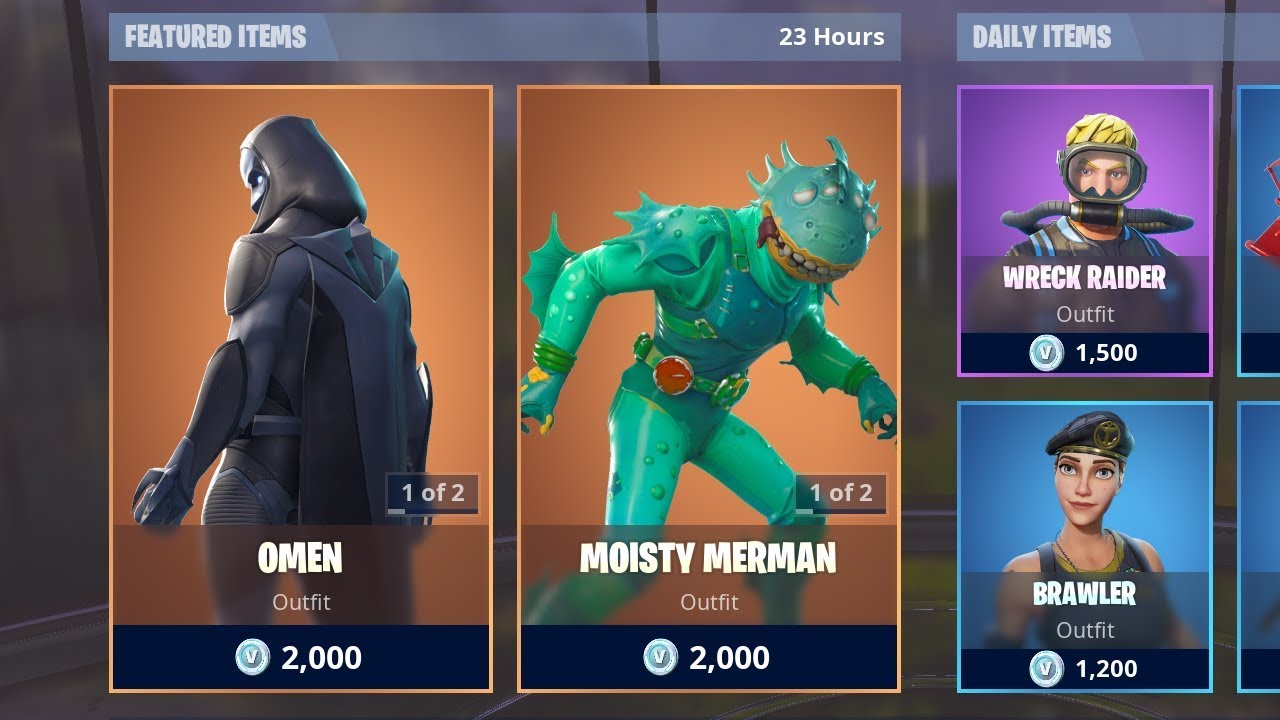 OMEN & MOISTY MERMAN SKINS (Fortnite Item Shop 4th December) - YouTube