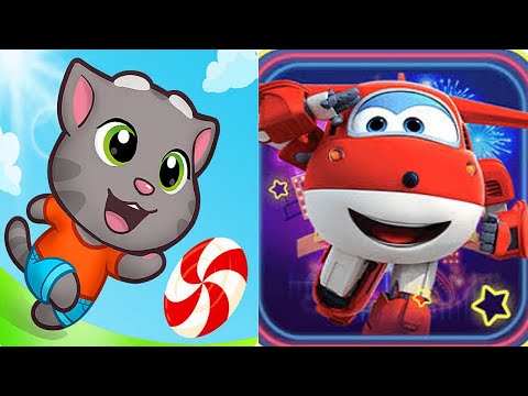 Talking Tom Candy Run vs Super Wings Candy Run Gameplay Android ios ...