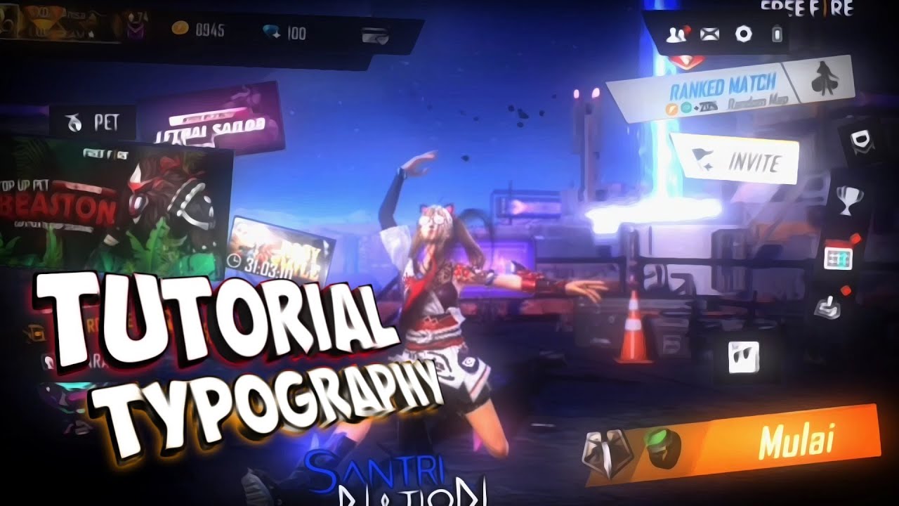 TUTORIAL FF TYPOGRAPHY BENDA MELAYANG ALIGH MOTION - YouTube