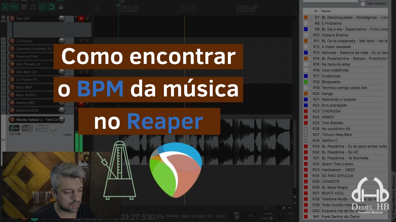 Como Encontrar o BPM da Musica no Reaper - YouTube