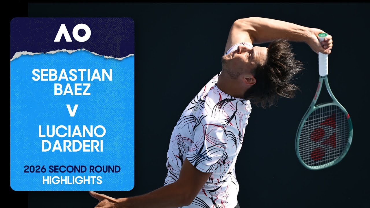 Sebastian Baez v Luciano Darderi Highlights | Australian Open 2026 ...