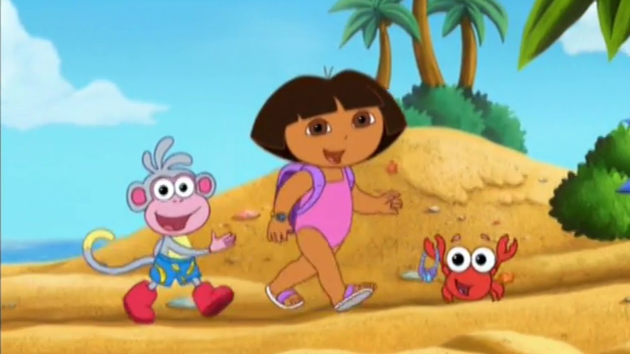Dora buji drawing at beach | Dora and Boots drawing - YouTube