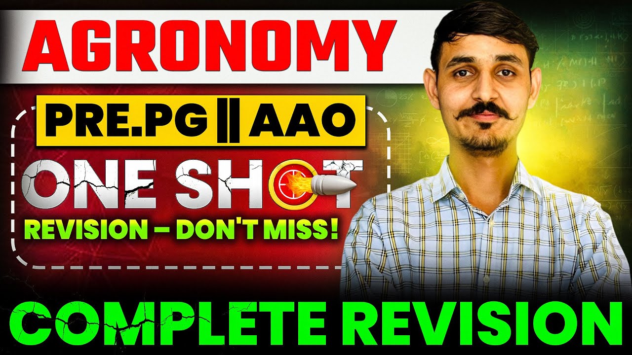 Agronomy Complete Rivision | Prepg/AAO-2025 Fast Track Revision ...
