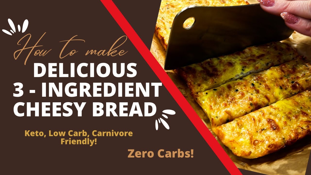 Melted Cheese Heaven: 3 Ingredient Cheesy Bread Recipe! Keto/Low Carb ...
