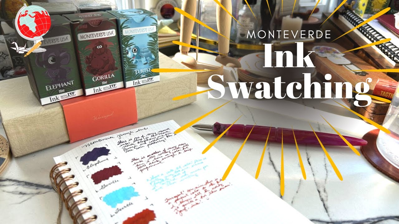 Monteverde Ink Swatching! - YouTube