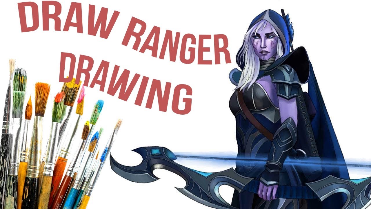 How to Draw Drow Ranger | Dota 2 Drawing |step by step Drawing - YouTube
