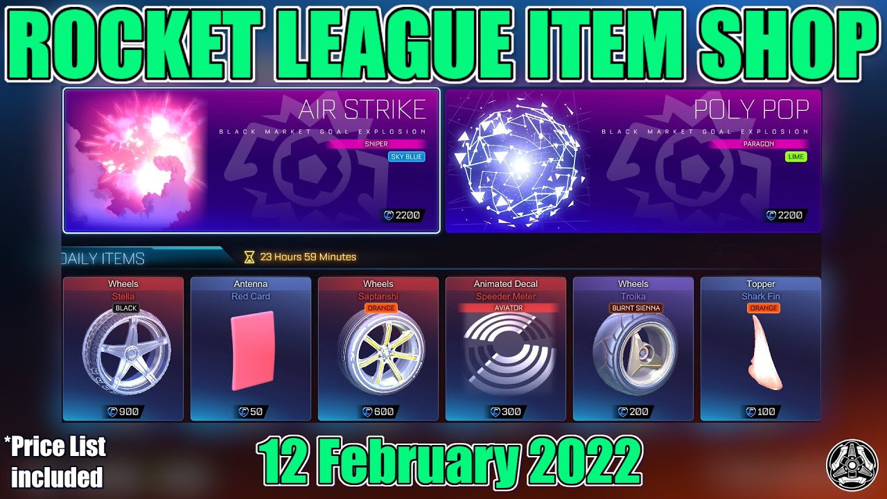 ROCKET LEAGUE ITEM SHOP | FEB-12-2022 | RL Item Shop Today - YouTube