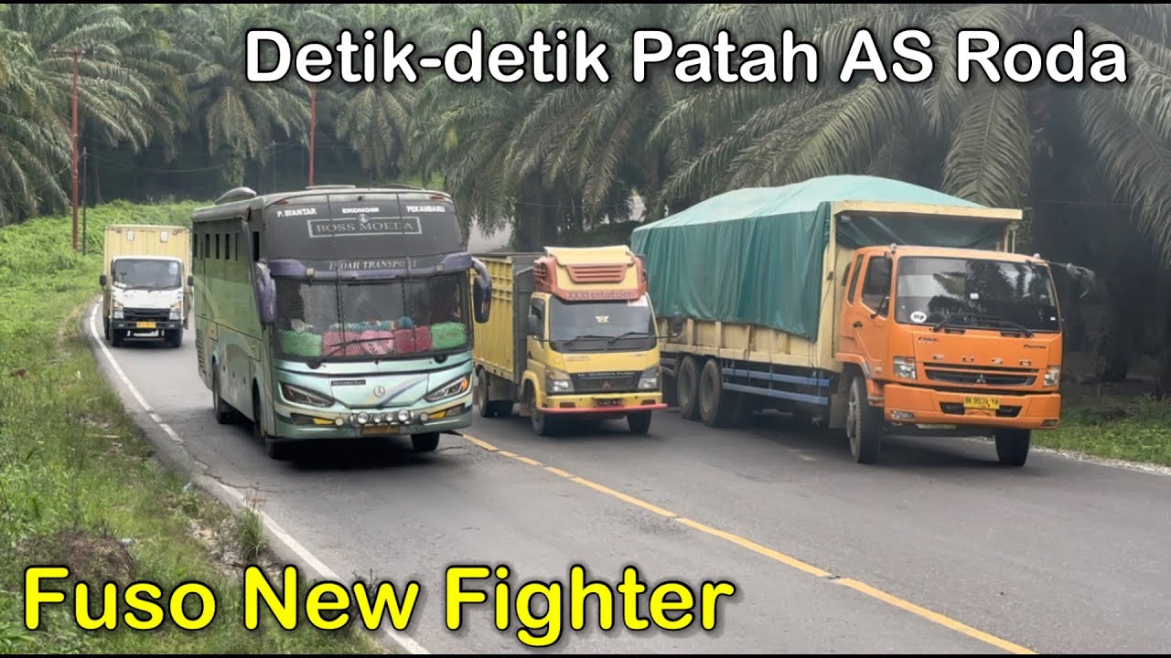 Detik-detik Patah AS Roda Truk Fuso New Fighter Di Tanjakan Bukit Kodok ...