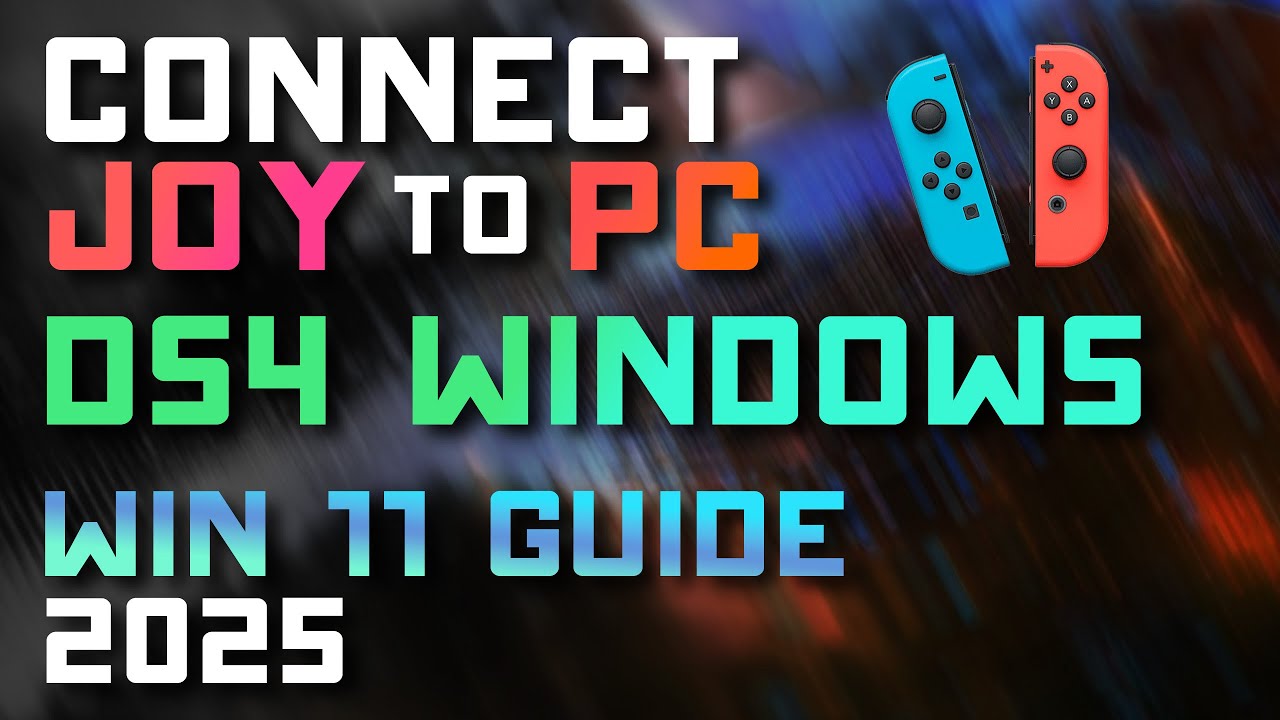 How to Connect Switch JoyCons to Windows 11 PC (DS4 Windows Setup 2025 ...