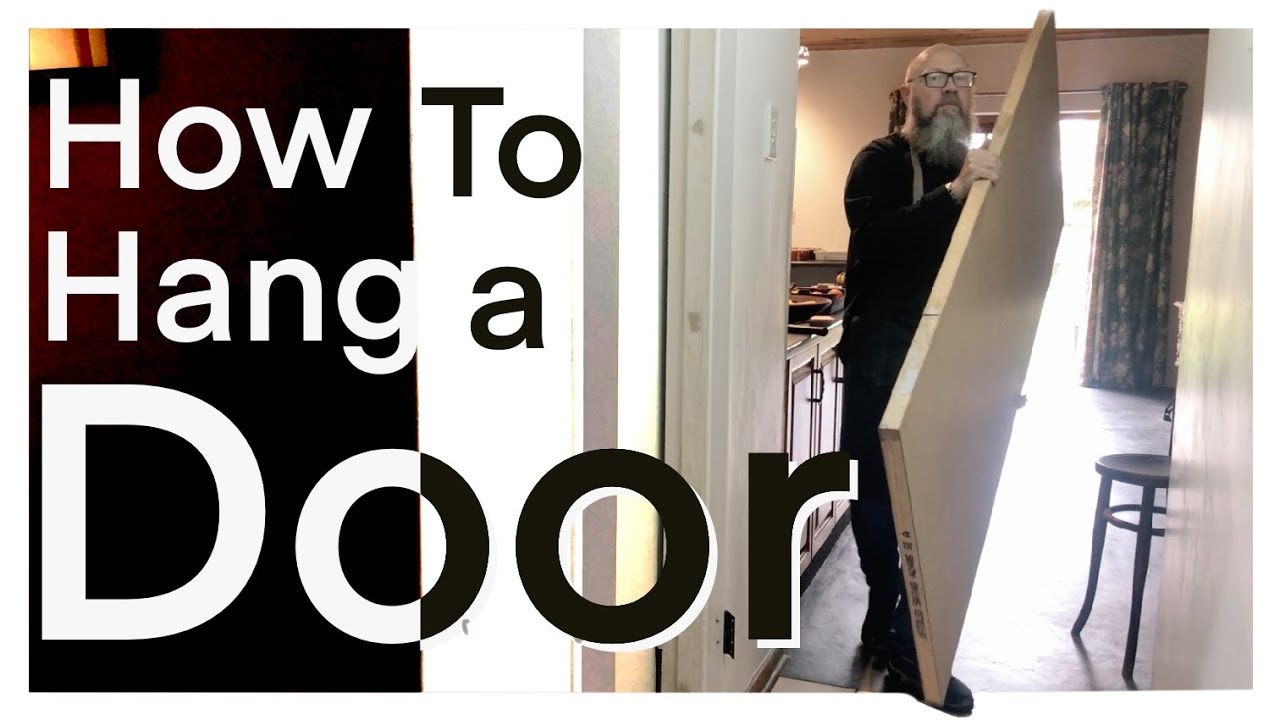 How to hang a door and add hinges to a steel frame. - YouTube