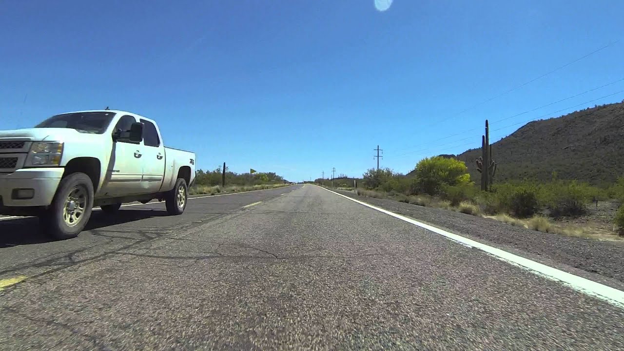 East on Arizona State Route 86 Highway through Tohono O'odham Nation ...