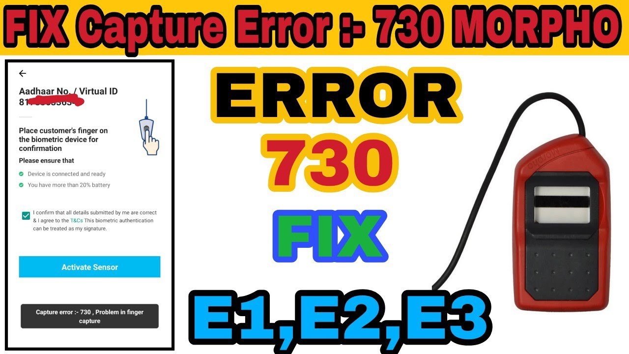 FIX MORPHO CAPTURE ERROR :- 730 | FIX APP HASBEEN STOPPED MORPHO ...
