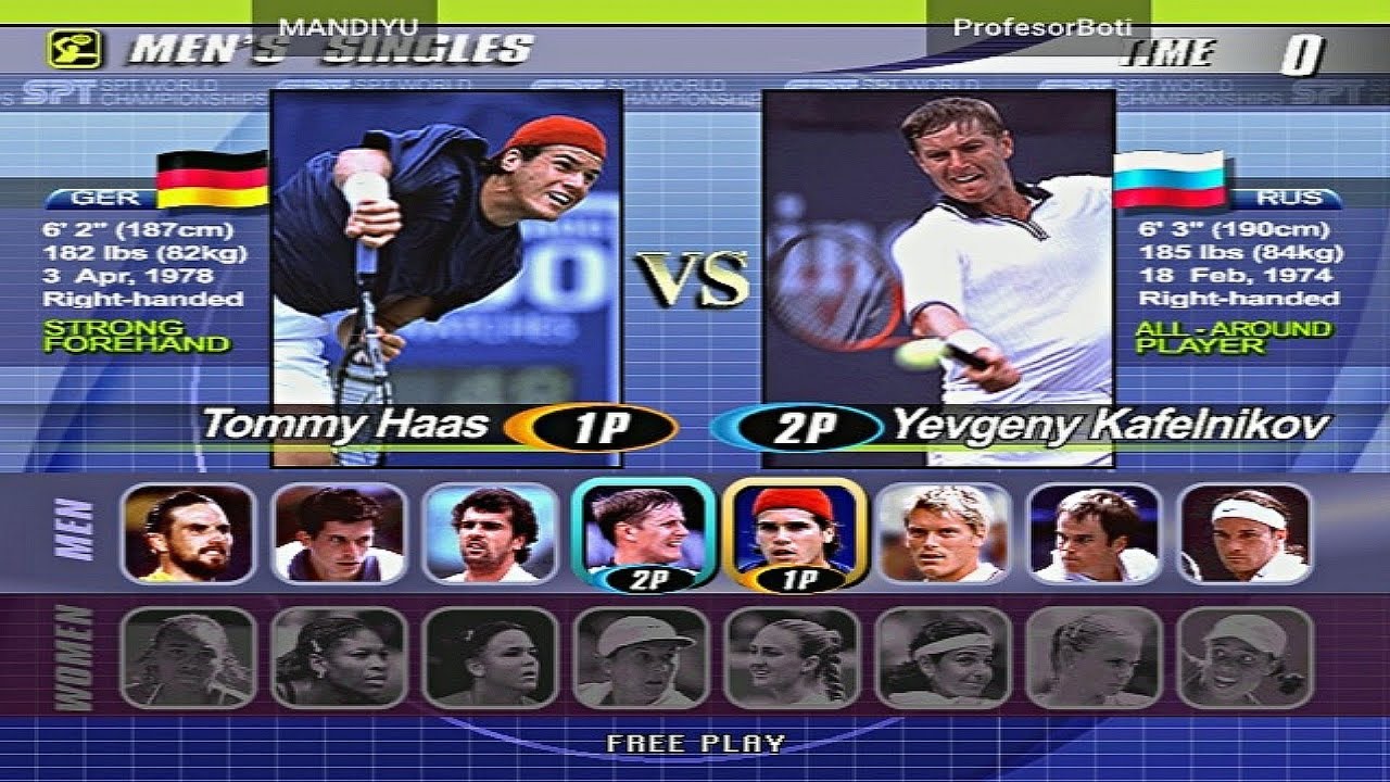 Virtua Tennis 2 / Power Smash 2 - MANDIYU vs ProfesorBoti - YouTube