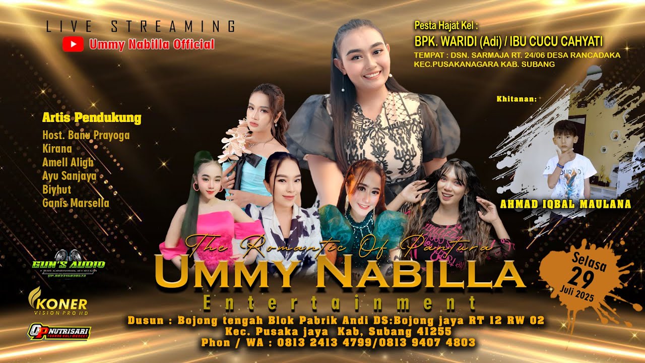 🔴[Live Malam] The Romantic Of Pantura " UMMY NABILLA ENTERTAINMENT ...