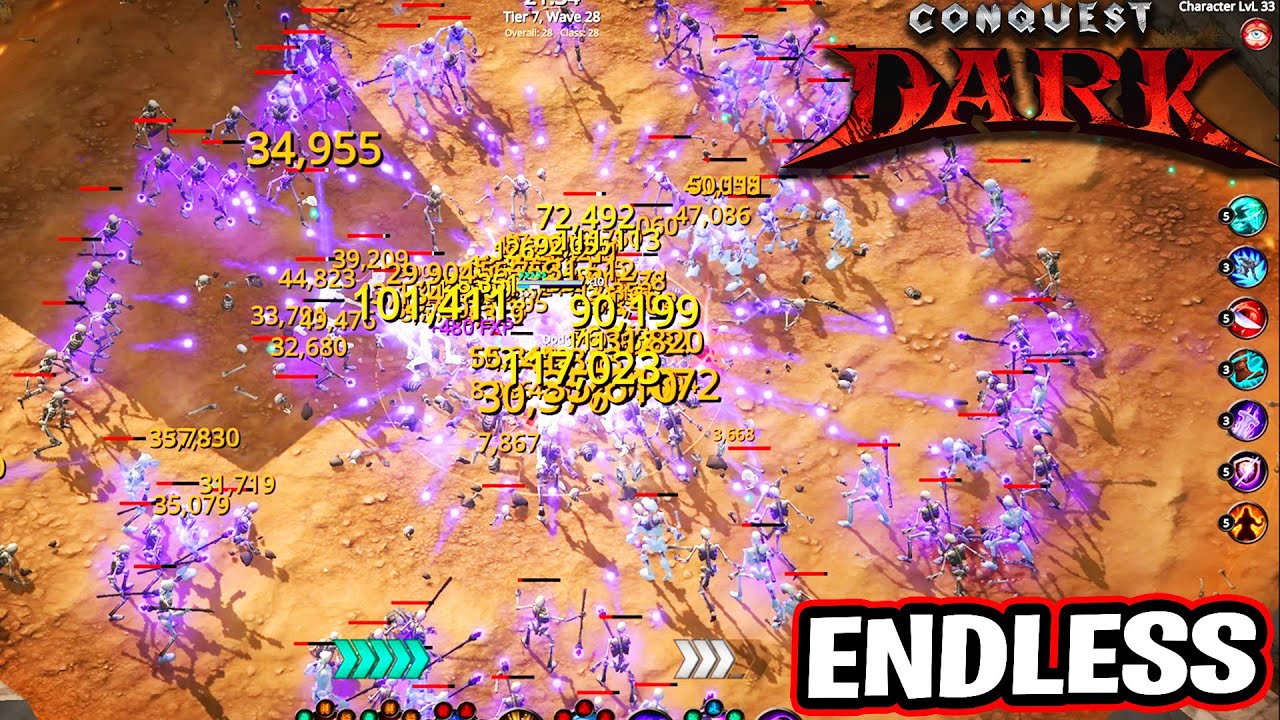 Crazy Attack Speed Immortal Thief Build in Endless Mode | Conquest Dark ...