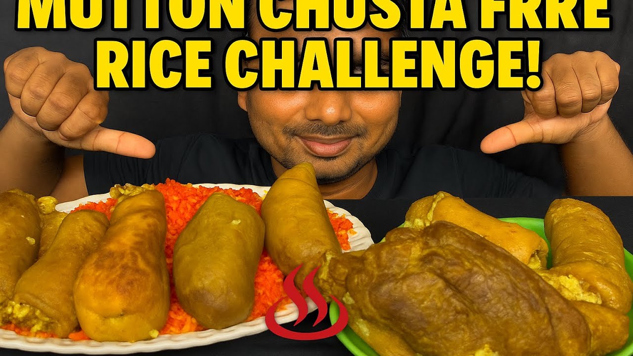 🔥 Spicy Mutton Chusta & Rice Mukbang | Desi Style ASMR Eating Show ...
