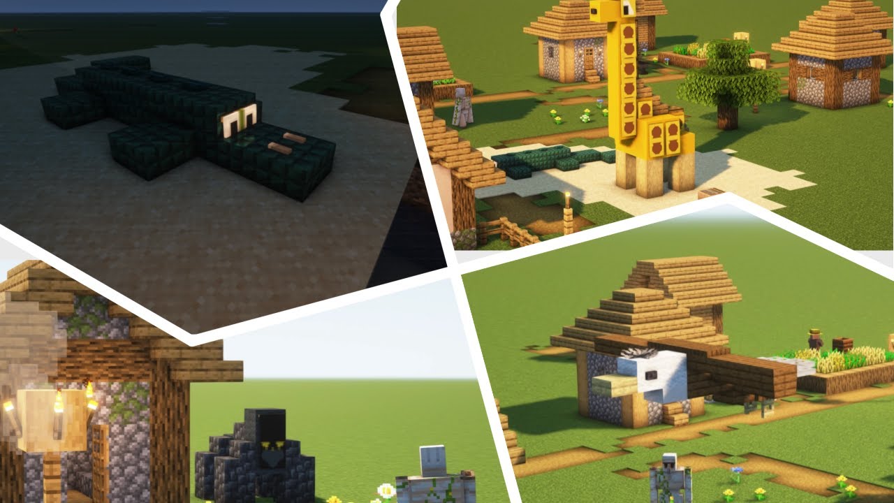 Minecraft Mini-Animal Marvels: Building an Ostrich, Crocodile, Giraffe ...