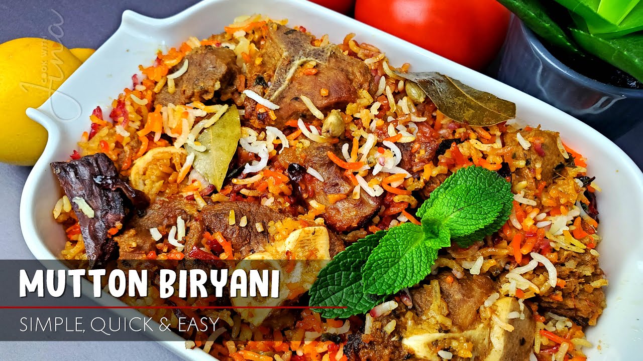 Mutton Biryani / Mutton Biryani Recipe / Restaurant Style Mutton ...