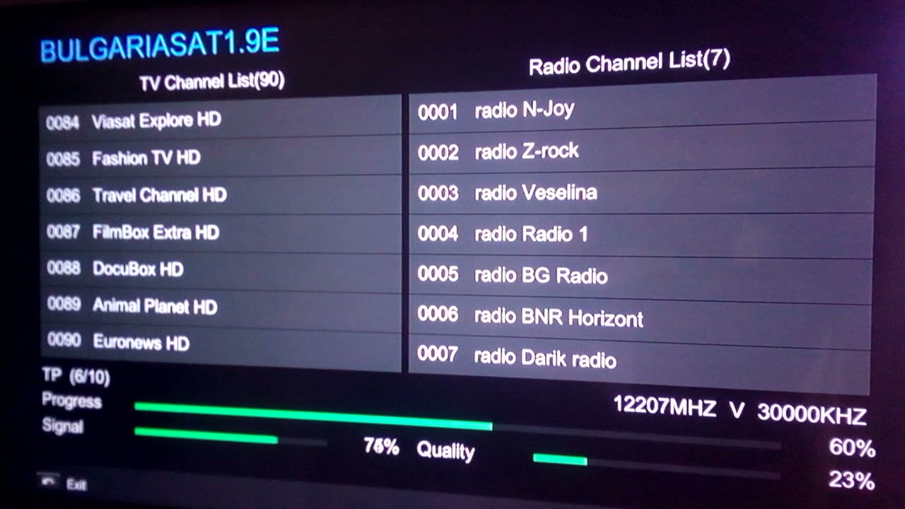 Bulgaria sat 1.9 e scan - YouTube