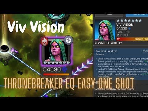 Thronebreaker EQ - Viv Vision easy one shot - MCOC - YouTube