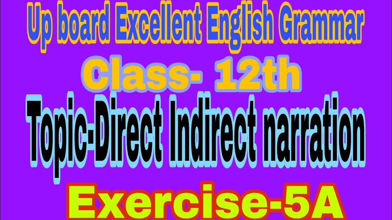 Direct indirect speech for class 12th | Interrogative sentences ...