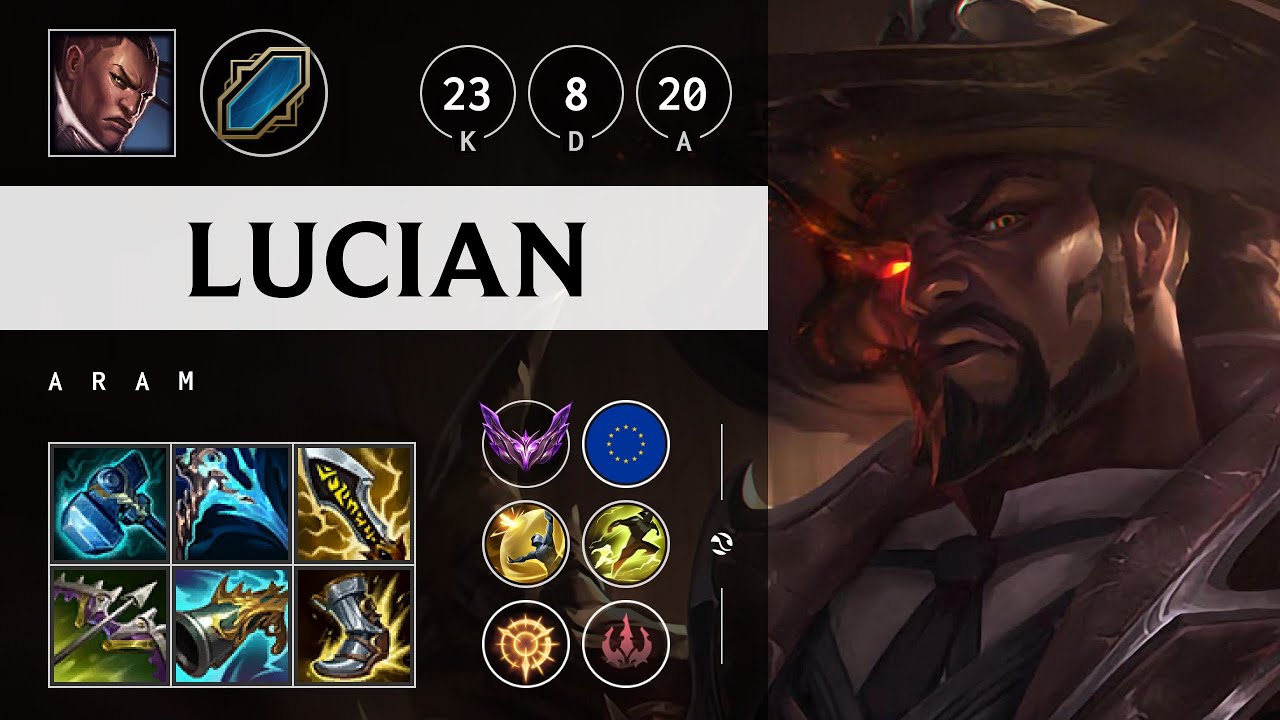 Lucian ARAM: Triple Kill, Legendary - EUW Master Patch 25.S1.2 - YouTube