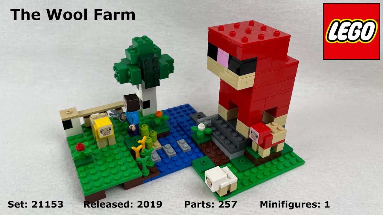 Lego Minecraft - The Wool Farm - Set 21153 - 2019 - YouTube