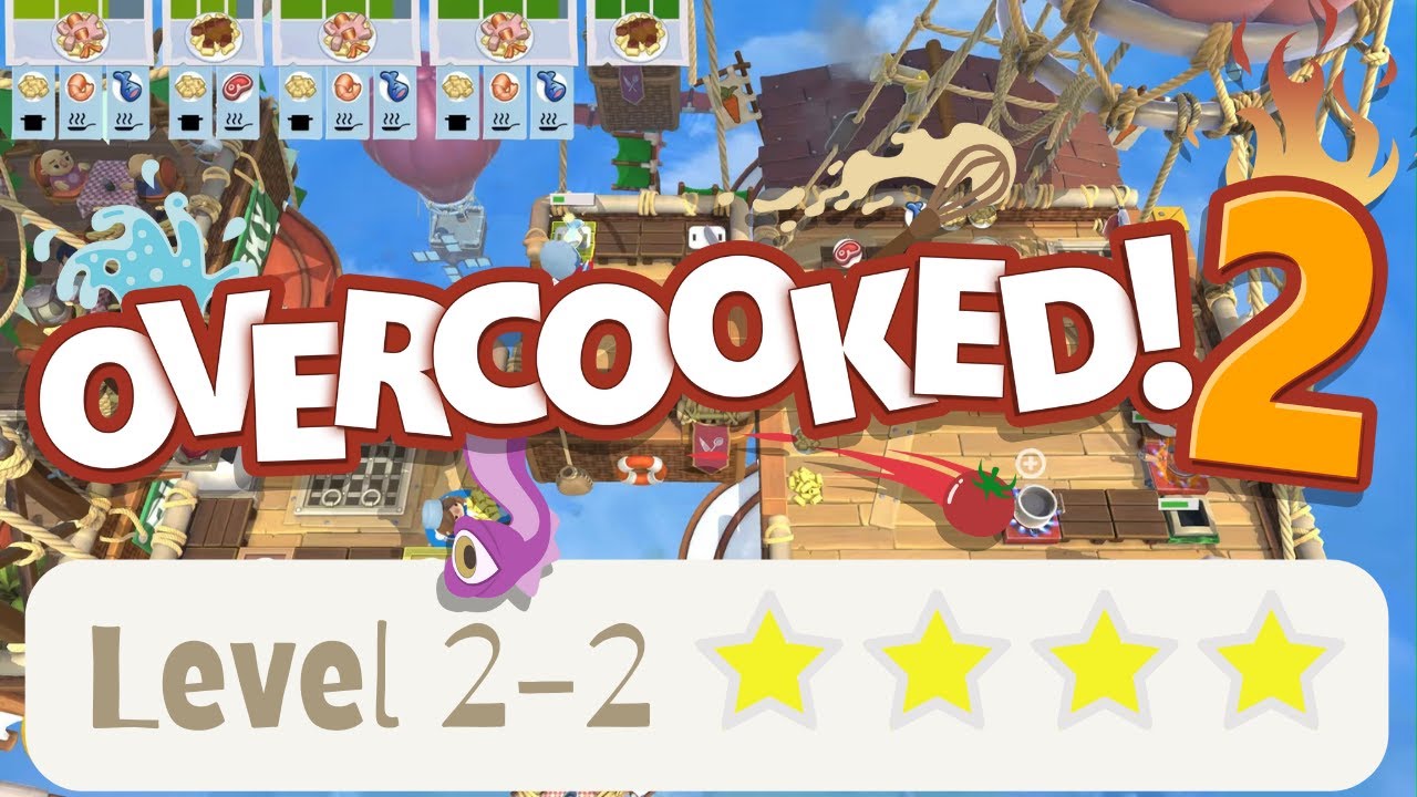 Overcooked 2. Level 2-2. 4 star - YouTube