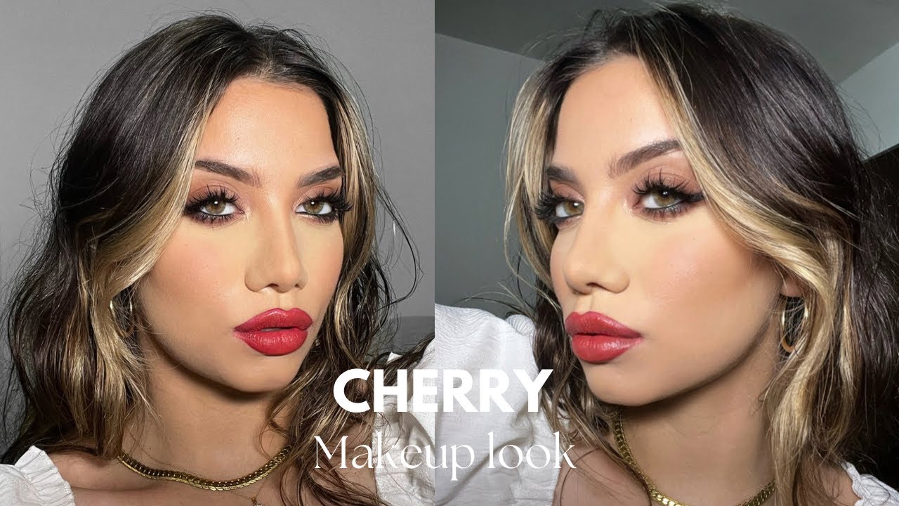 RED CHERRY MAKEUP TUTORIAL مكياج شيري مع حومرا حمرا 💄 تتوريال - YouTube