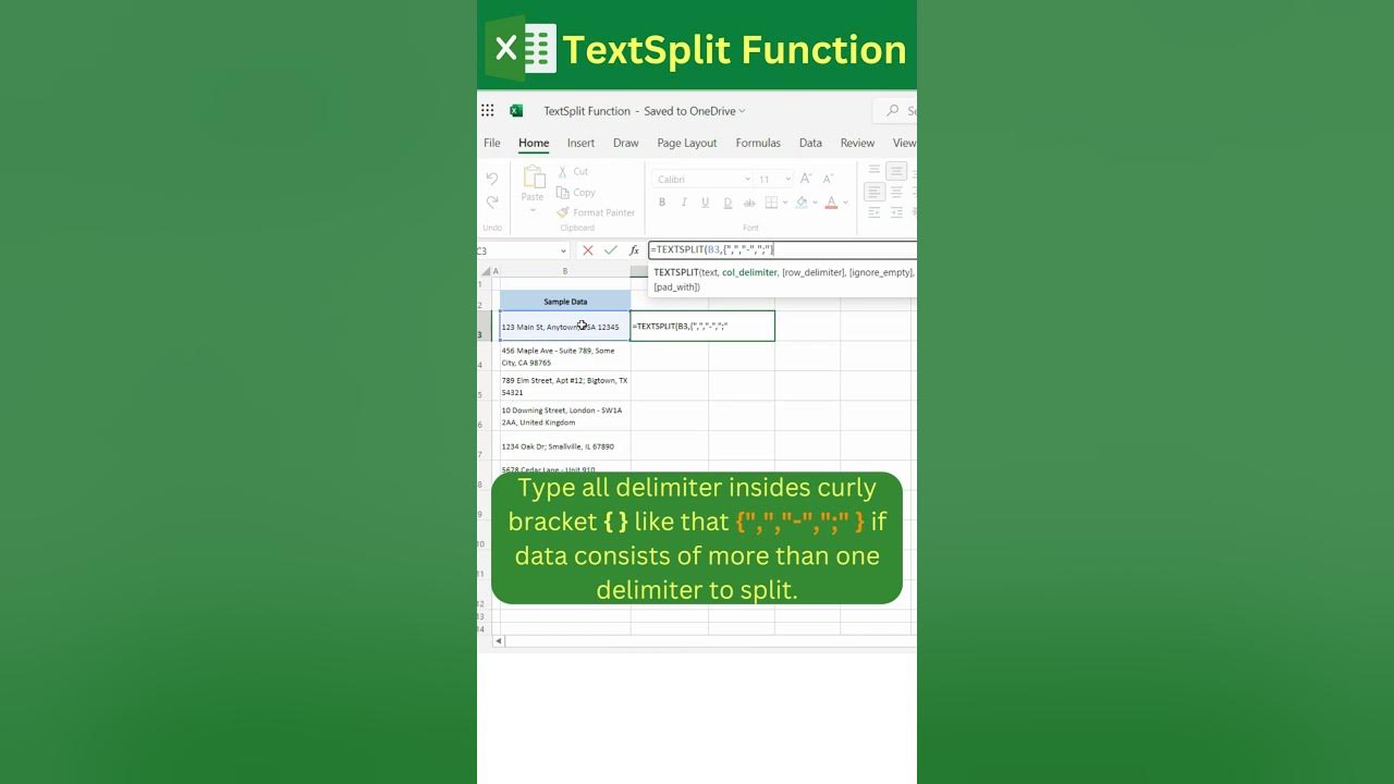 Excel Hacks: TextSplit Function in Excel for Streamlined Data - YouTube
