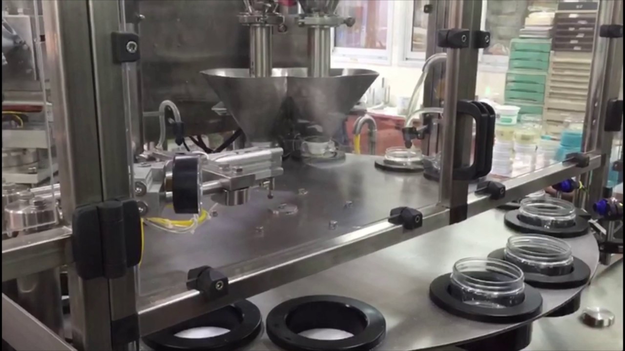 Scrab filling and sealing model Spinner 8x2 - YouTube