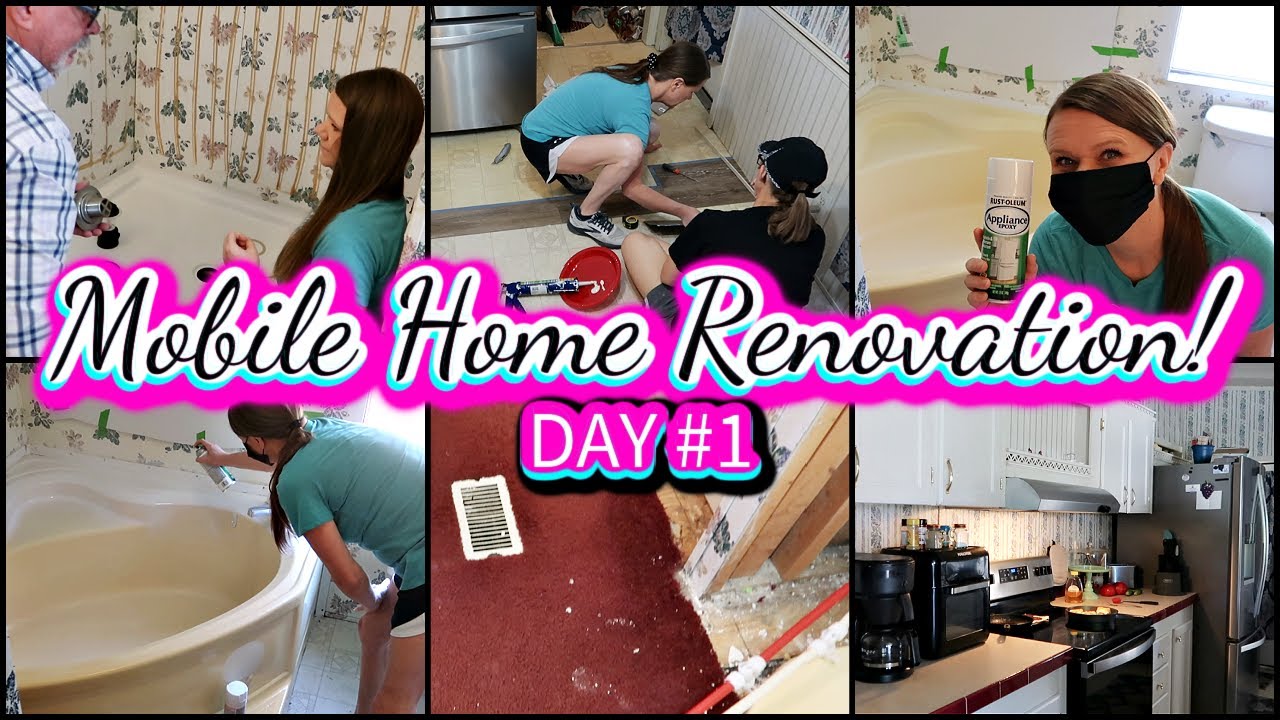 NEW *2023* MOBILE HOME COMPLETE MAKEOVER / FLIP SERIES | REMODELING THIS DOUBLEWIDE TOP TO ...