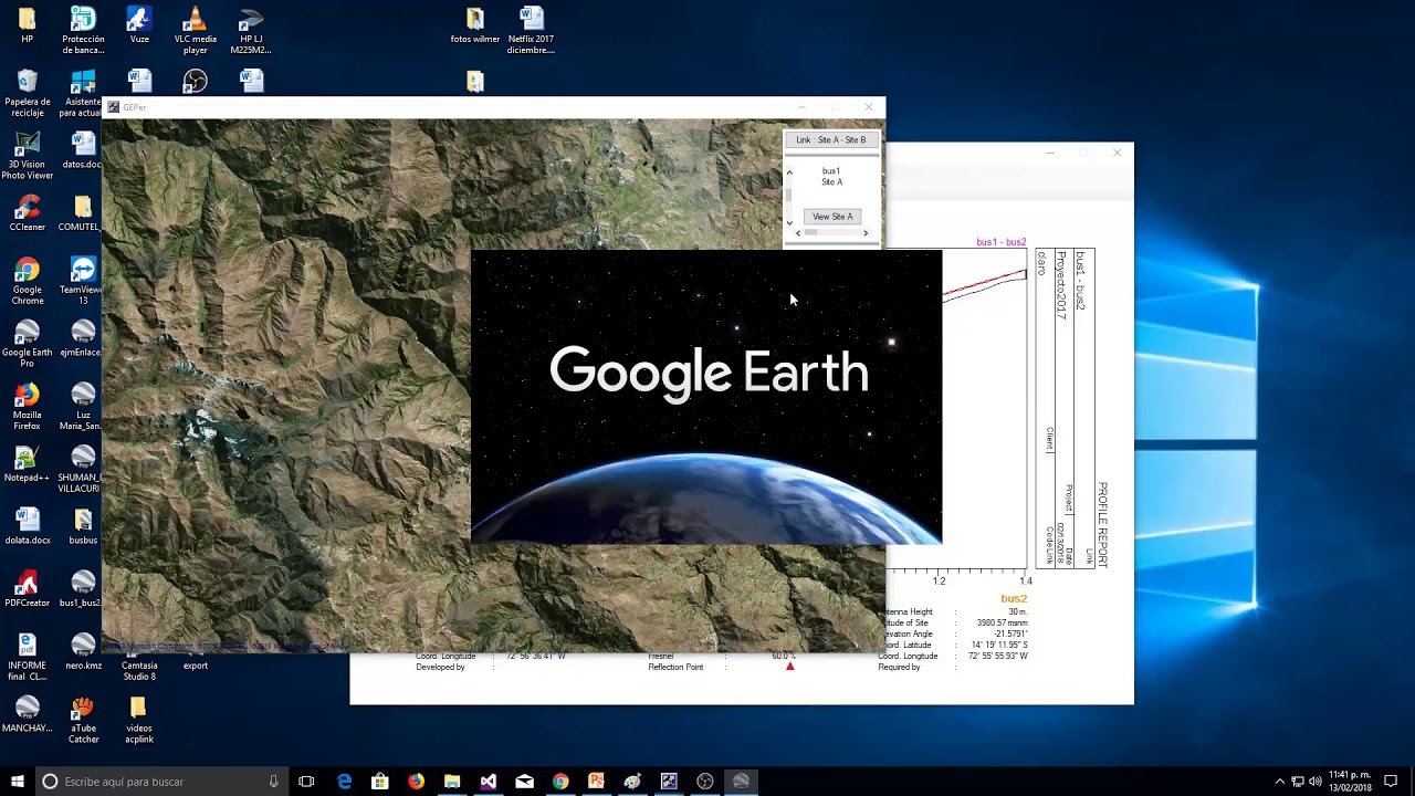Radioenlace en la interface de Google Earth - YouTube