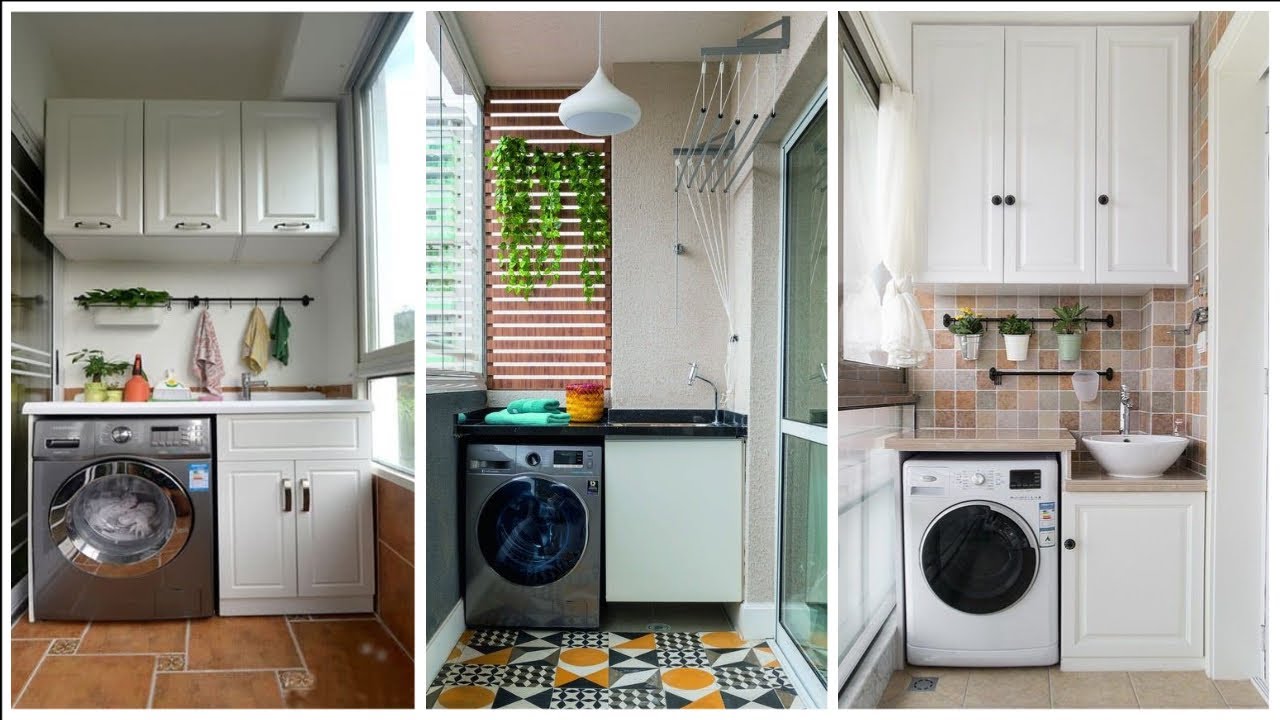 Laundry Room Designs 2023 || Washing Machine Area Interior Designs 2023 ...