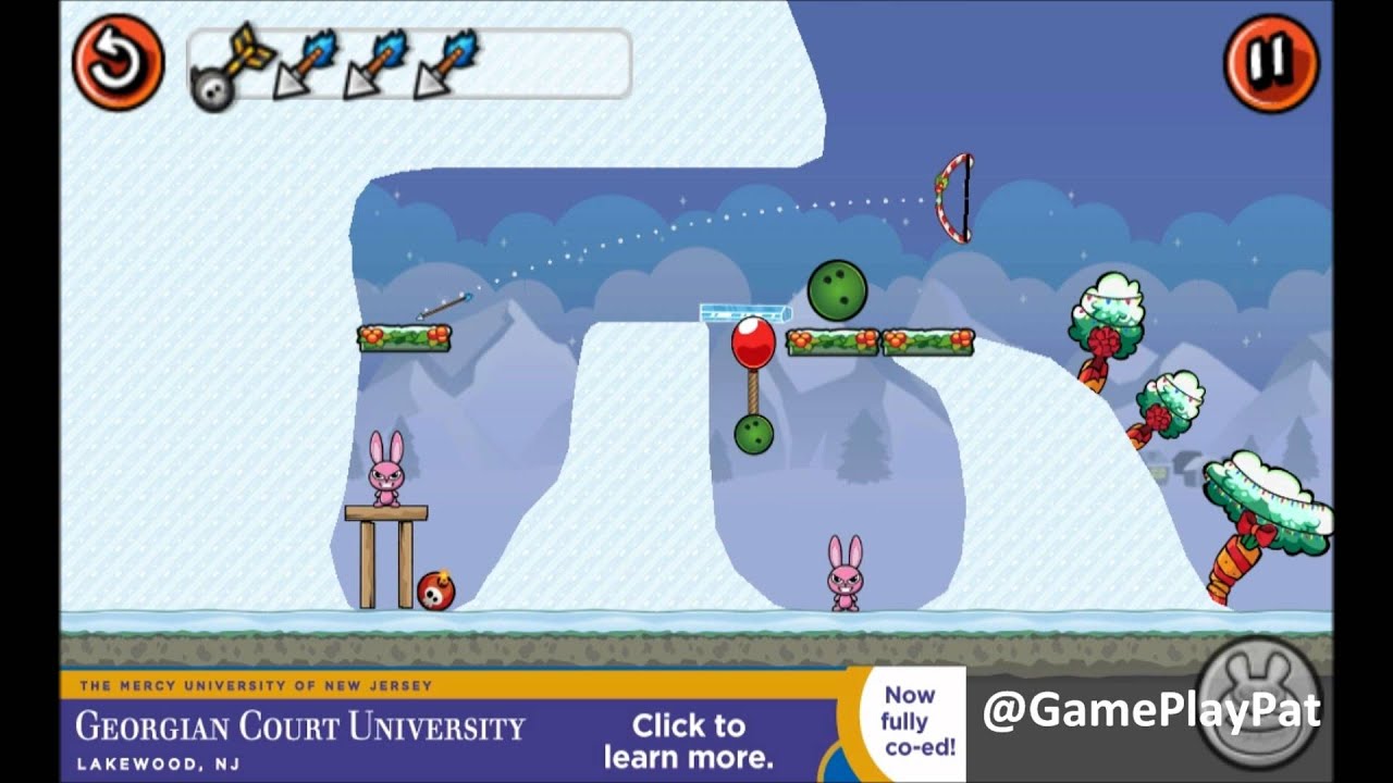 Bunny Shooter Christmas Level 22 - 3 Stars - YouTube