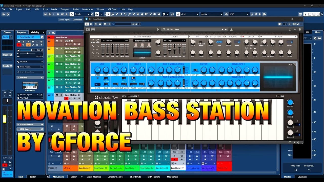 Novation Bass Station by GForce - The Classic 90s Synth Recreated & Enhanced - PC & Mac - YouTube