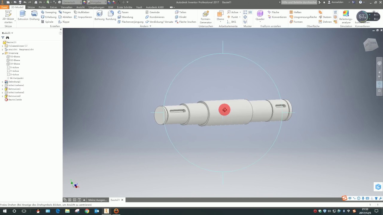 Welle zeichnen Autodesk Inventor - YouTube