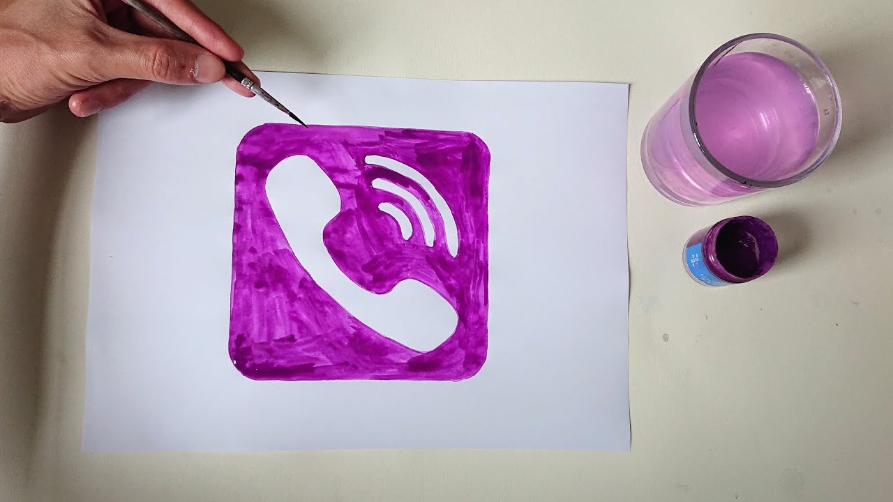 cómo dibujar el logotipo de viber-icon/how to draw viber-icon logo ...