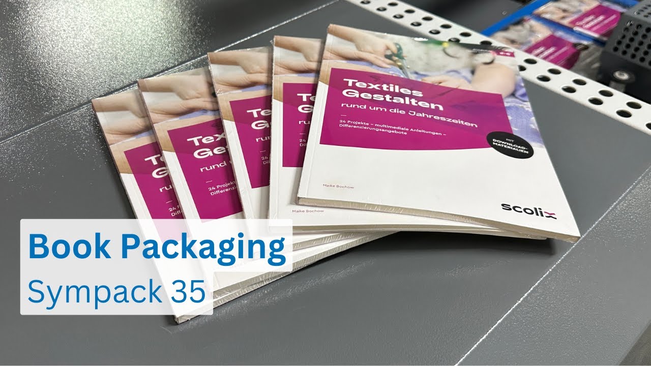 Book Shrink Wrapping with SYMPACK 35 - Continuos Side Sealer & Tunnel ...