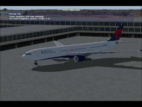 Delta flight 729 from FCO-JFK (FS2004) - YouTube