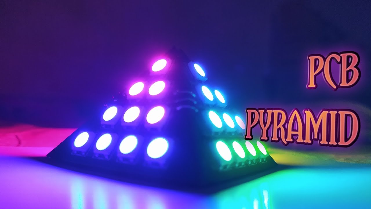 PCB Pyramid using ESP8266 and NeoPixel LEDs | PCBWAY - YouTube