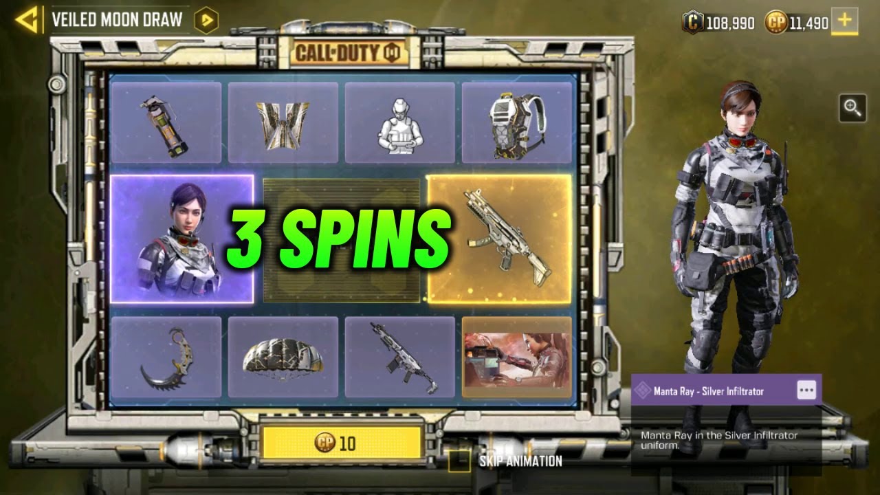 Veiled Moon Draw Trying 3 Spins for Legendary QQ9 Moonlight Codm ...