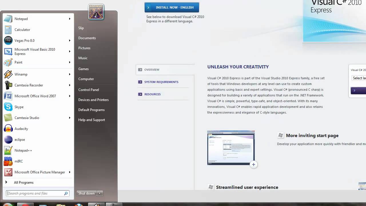 C Tutorial 1 Downloadinginstalling Visual C Express Edition Youtube