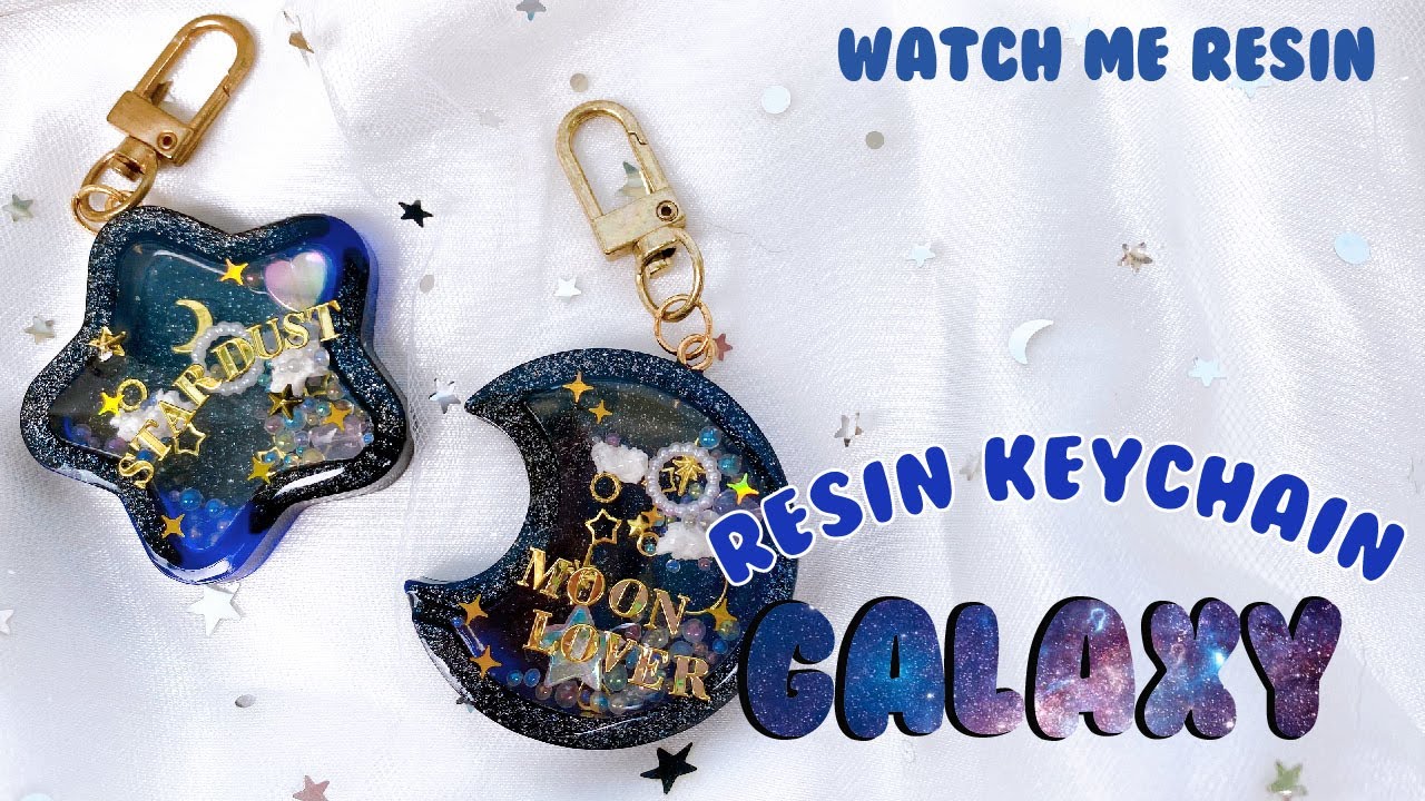 [Eng] Làm Móc Khóa Galaxy Bằng Resin l Making Galaxy Resin Keychain l ...