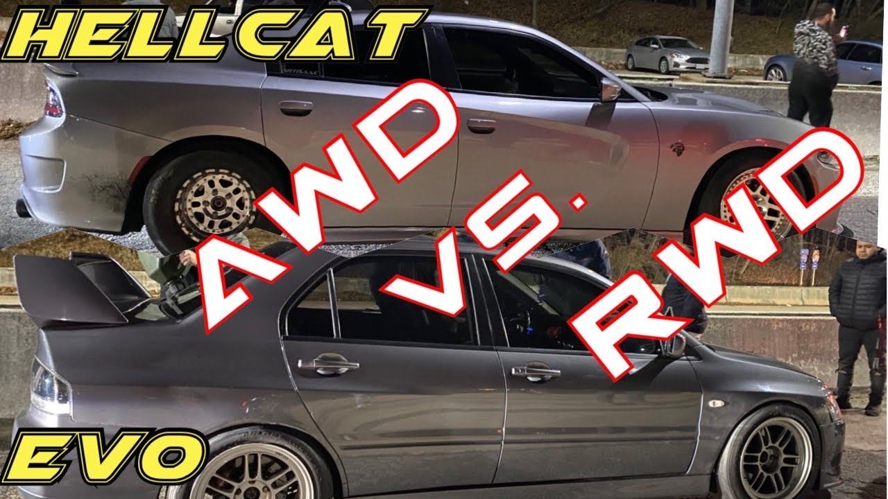 BUILT EVO WITH SEQUENTIAL VS DODGE HELLCAT HEADS UP!!! - YouTube