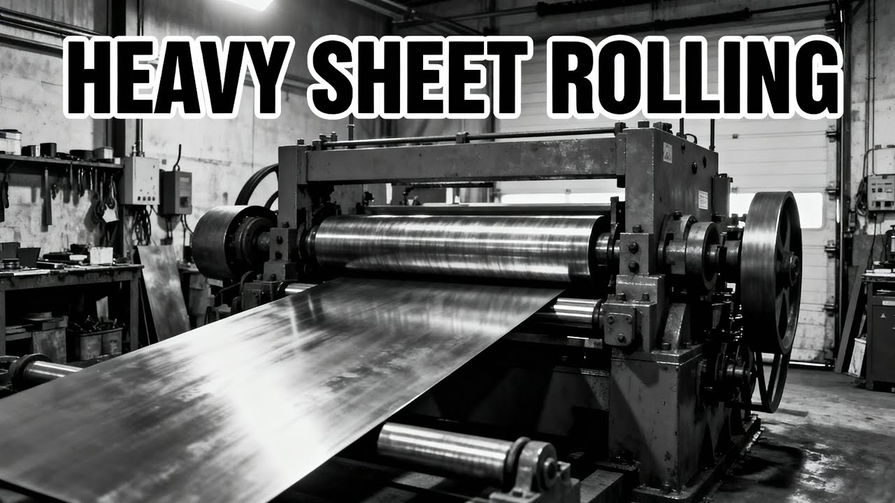 Heavy Sheet Metal Handling & Rolling Machine Operation - YouTube
