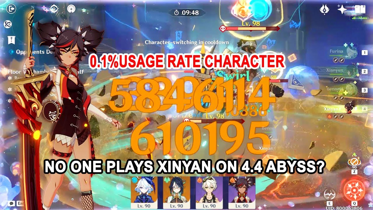 No One PLAYS Xinyan on 4.4 Abyss? - Xinyan Oneshot Plunge Combo 4.4 Floor 12-3 Showcase - YouTube