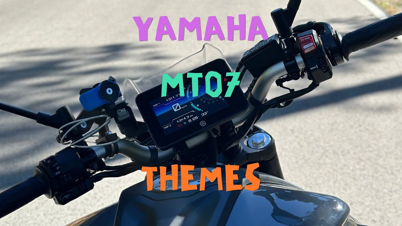 How to Switch Themes on Yamaha MT07 2023-2024 Dashboard - YouTube