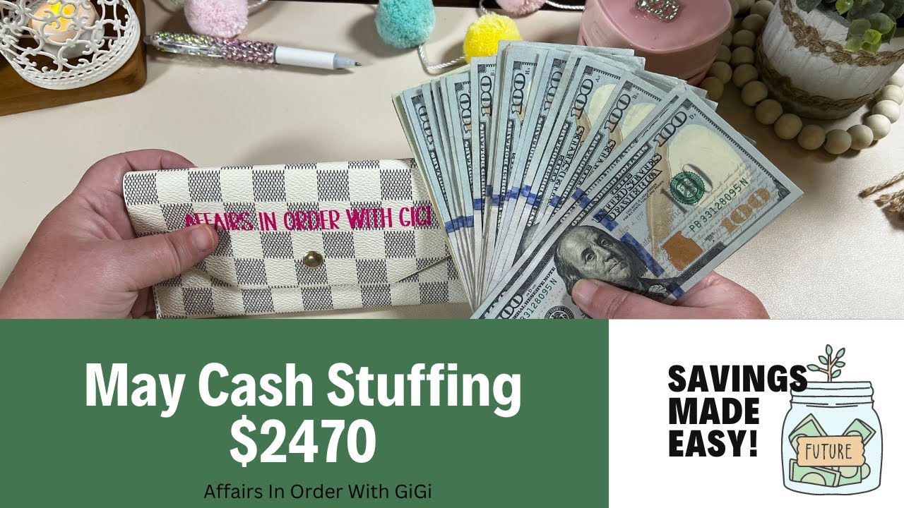 Cash Stuffing Envelopes for May 2024 | Debt Payoff | Cash Envelope ...